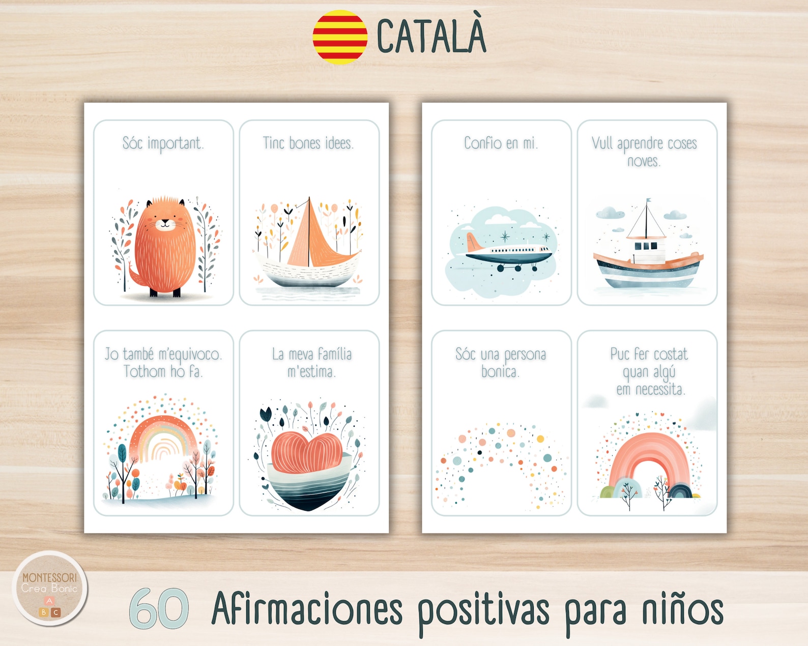 60 Positive Affirmations Cards for Kids | 60 Printable Affirmations ...