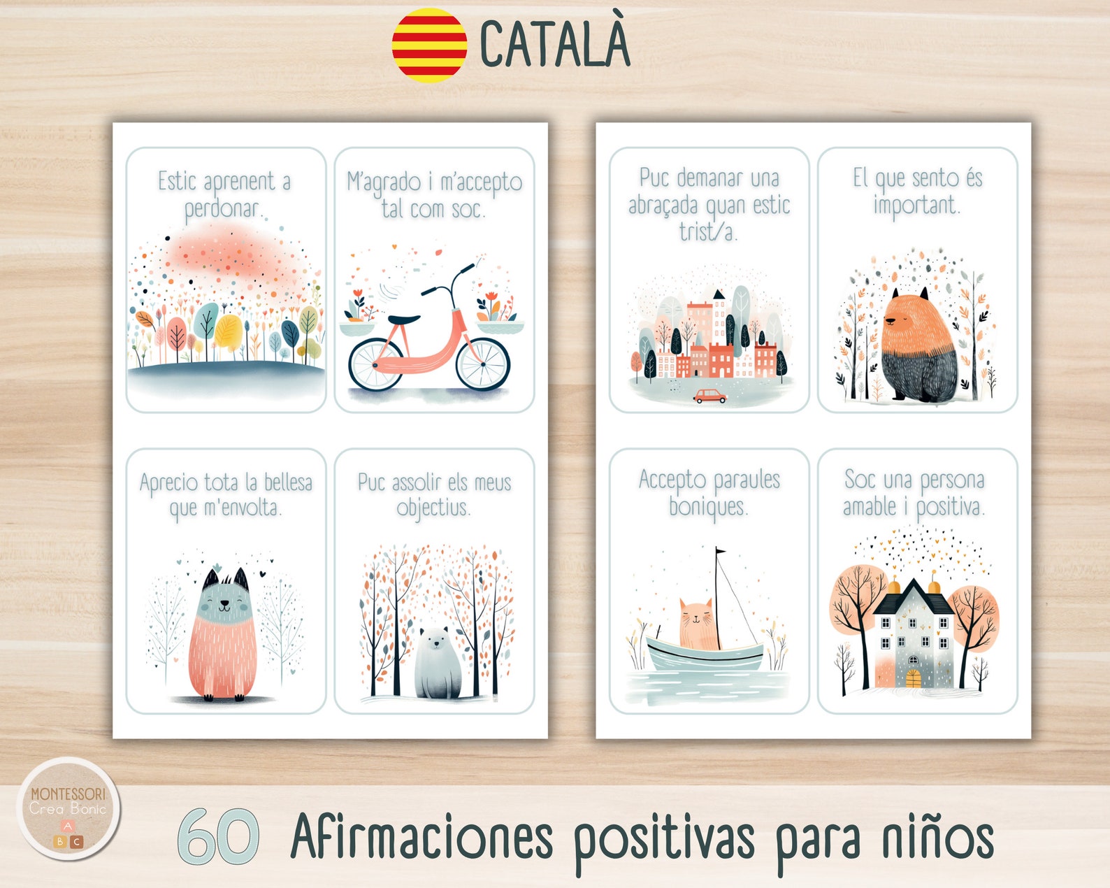 60 Positive Affirmations Cards for Kids | 60 Printable Affirmations ...