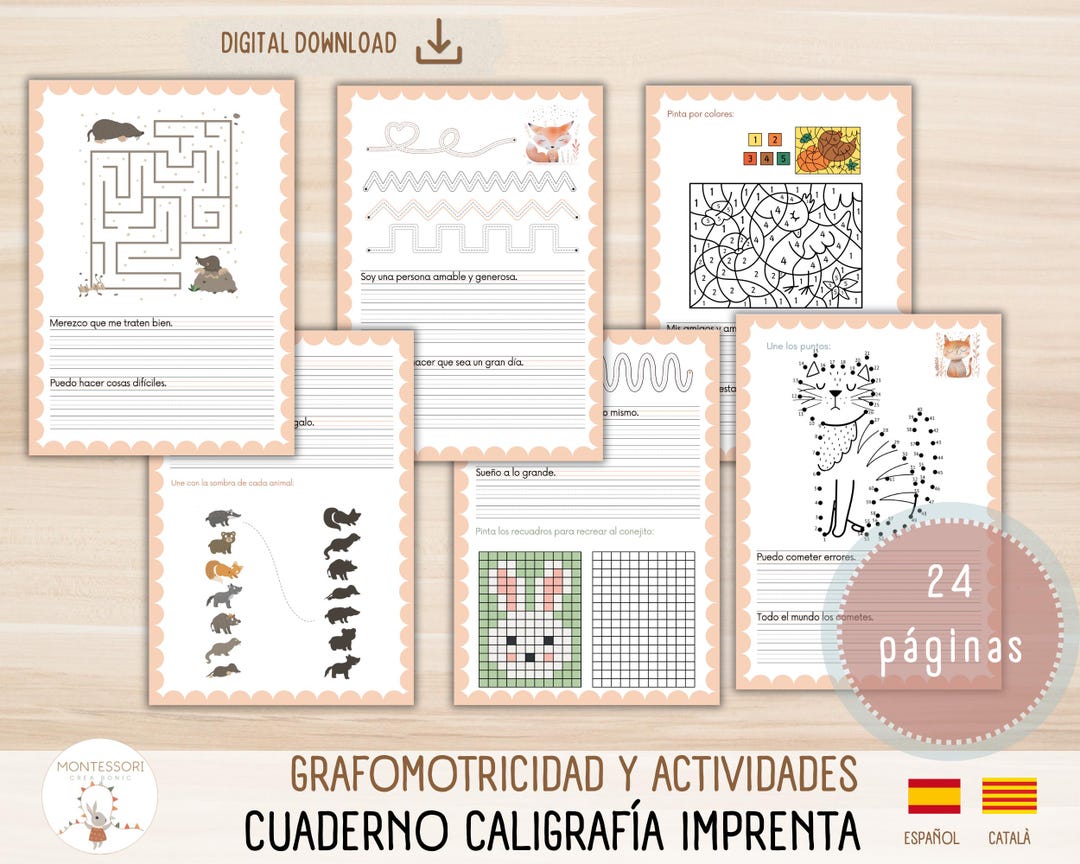 Calligraphy and Graphomotor Skills Workbook in Print. Activities for ...