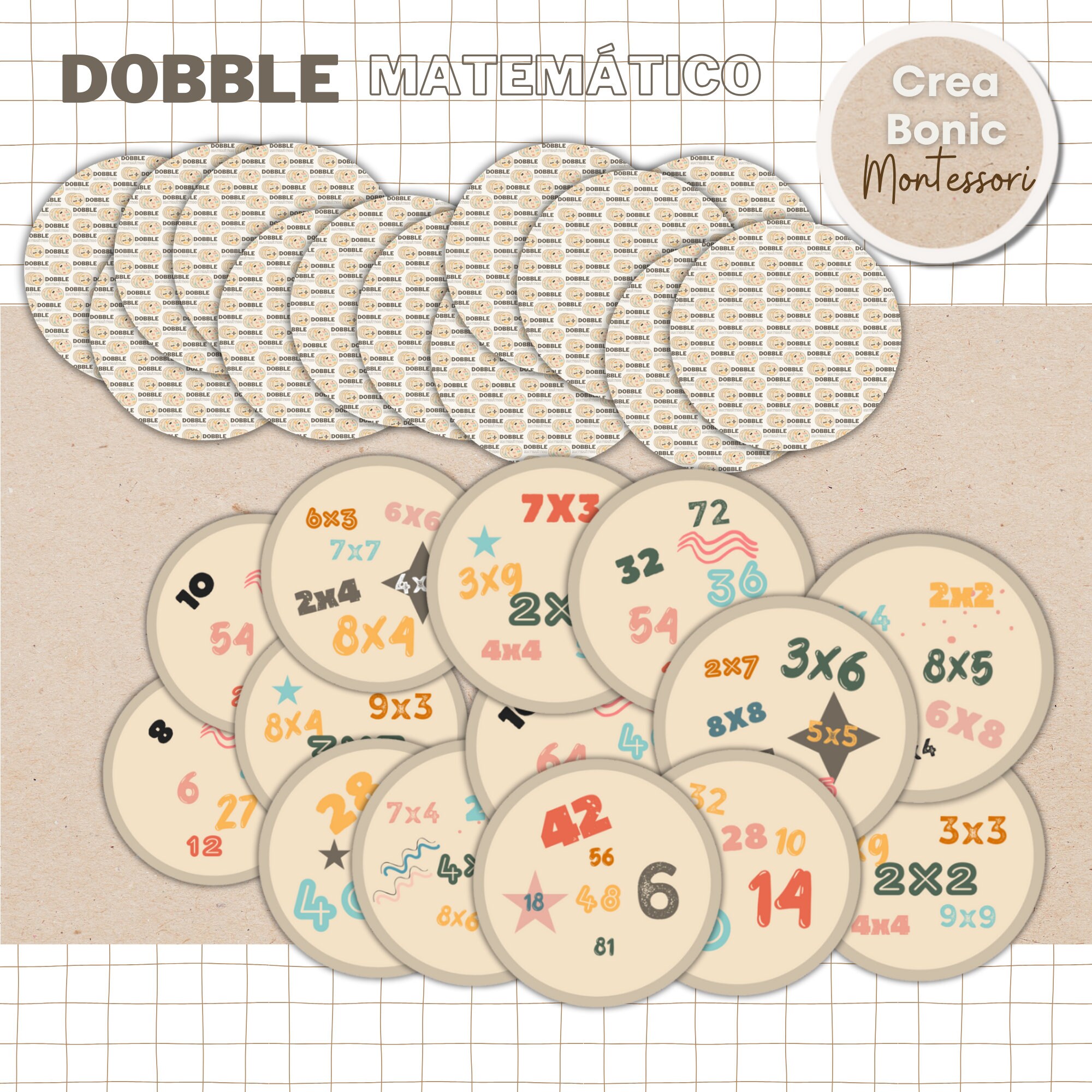Printable Mathematical Dobble Multiplication Tables. Dobble to Practice ...