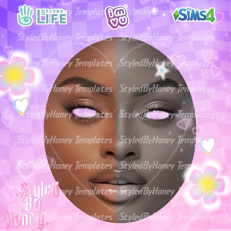 FS_005 Ready to Use IMVU Skin Mesh Head/second Life Skin Template UNLIMITED COPIES - Etsy
