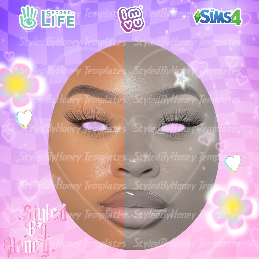 FS_010 Ready to Use IMVU Skin Mesh Head/second Life Skin Template - Etsy
