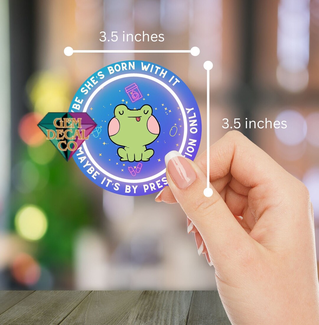 Frog Positive Emotional and Mental Health 3.5 Inch Digital Decal ...