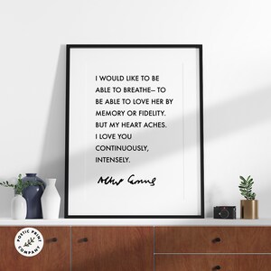 Albert Camus Quote Poster I Would Like to Be Able to Breathe to Be Able ...