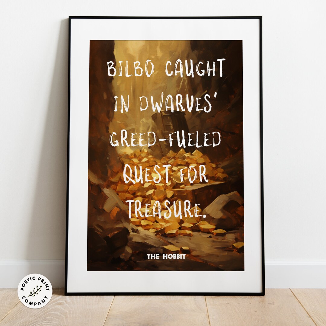Hobbit Poster. One Sentence Summary for JRR Tolkien's Classic Childrens ...