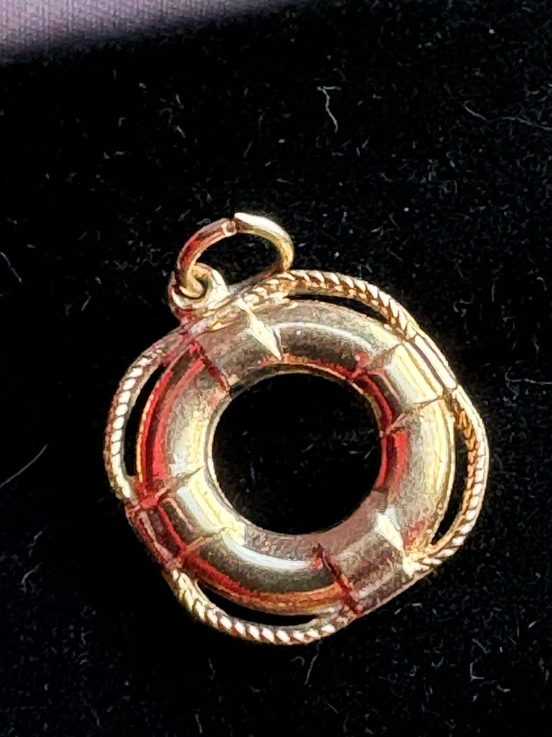 Vintage 9ct Yellow Gold Lifebouy Life Saver Ring Charm - Etsy