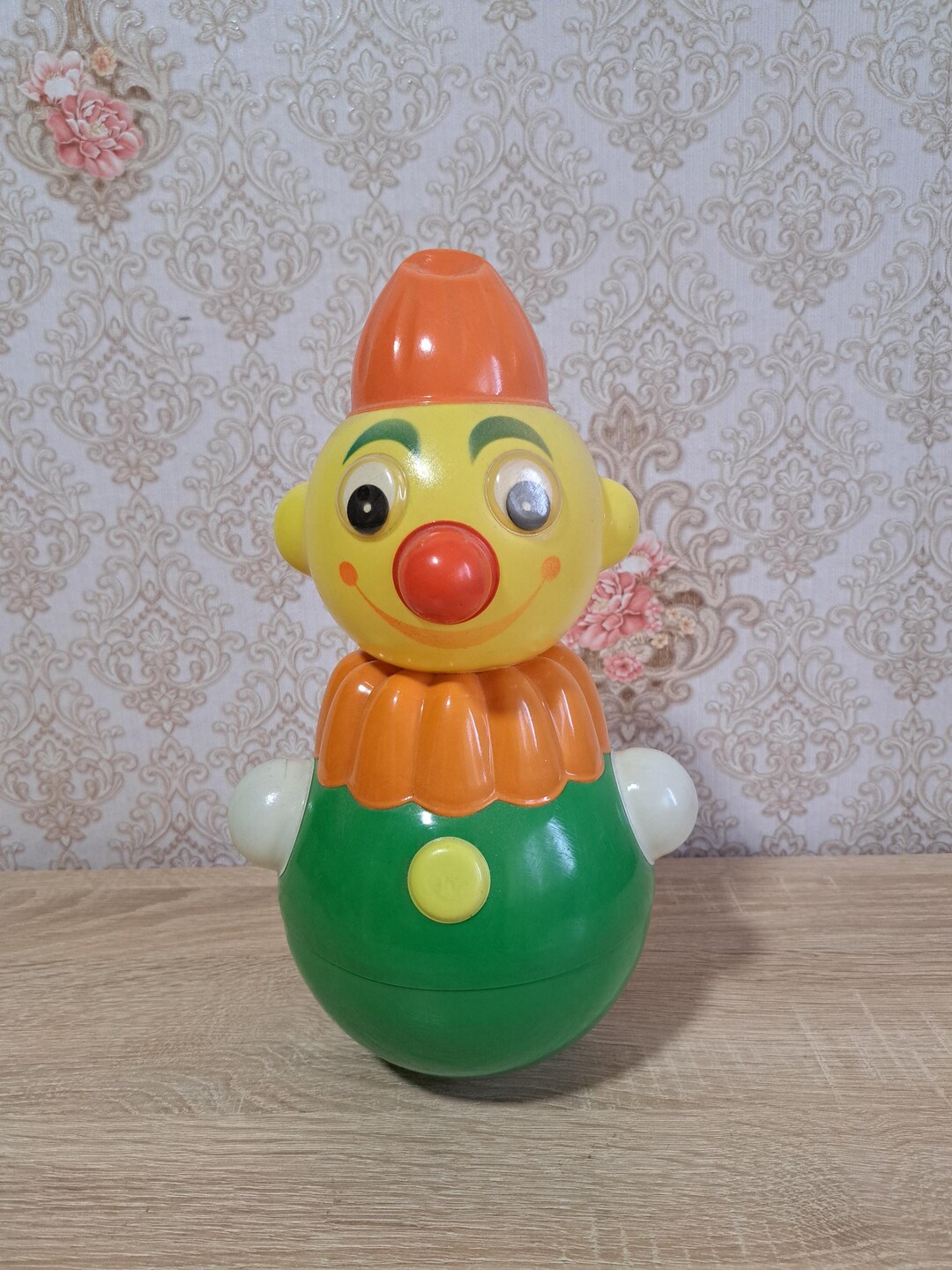 Vintage Nevalyashka Roly Poly Celluloid Plastic Soviet Toy Doll ...