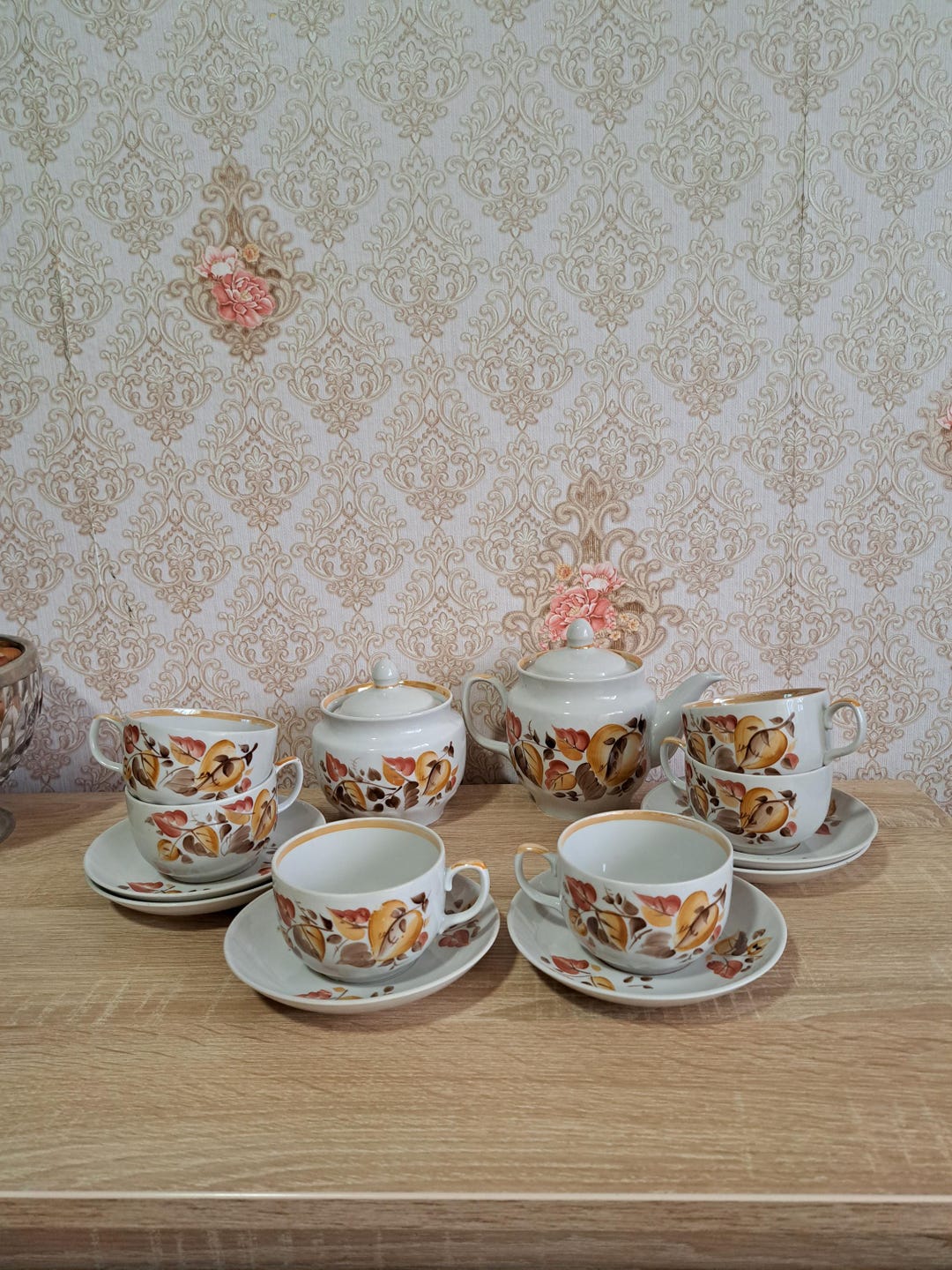 Porcelain Tea Set Hallmarks, Hand Painted, Ukrainian Factory. Vintage ...