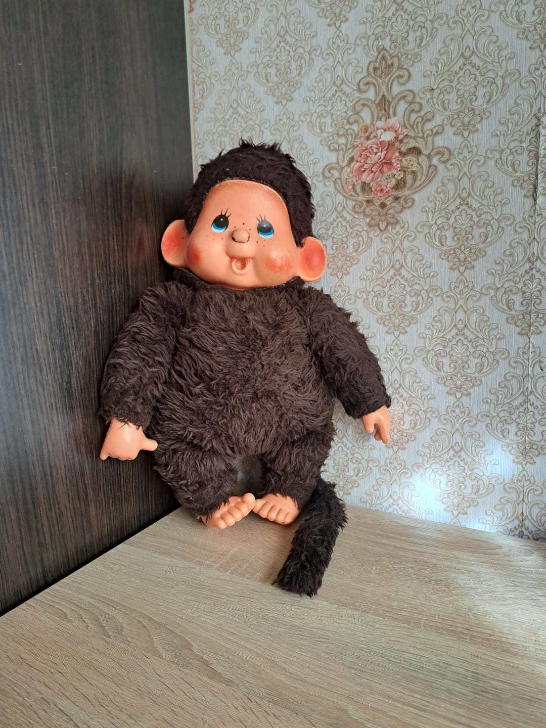 Vintage Plush Monkey, Rubber Face, Plush Dolls, Vintage Large Monchichi ...