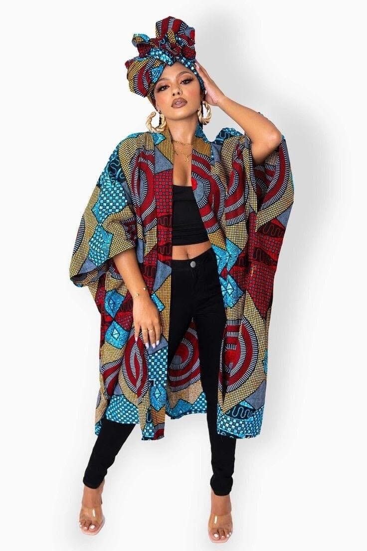 African Print Kimono Dress,african Ankara Kimono Dress, African ...