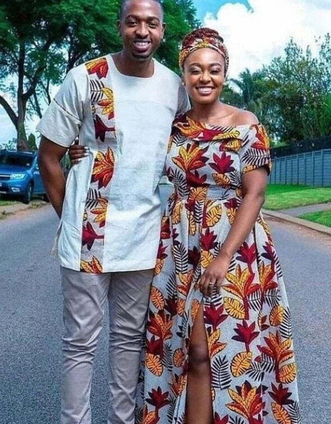Couple African Print African Couple Outfit African Couple Clothing