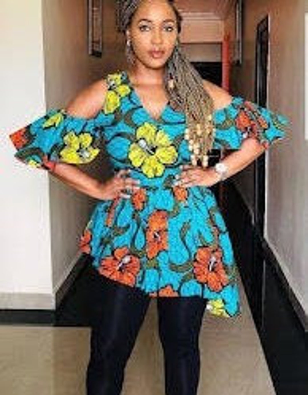 African Print Blouse, African Ankara Top, African Clothing Blouse ...