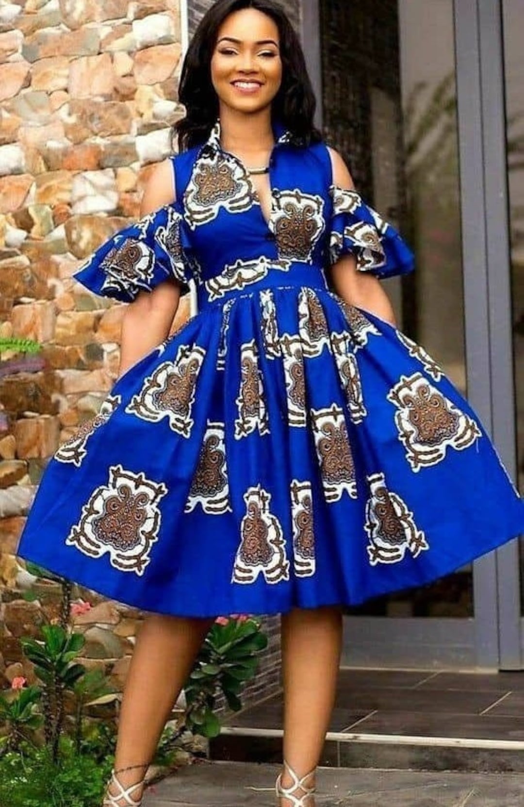 African Print Women Dress, African Ankara Dress, Africa Print Dress ...