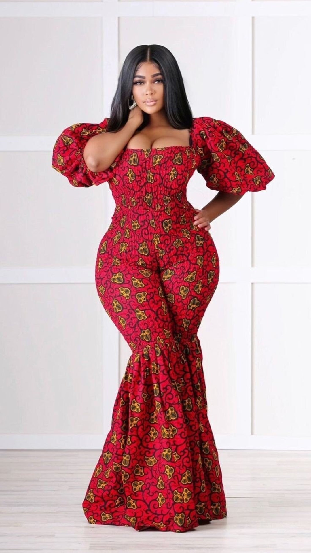Africa Print Multi Colored Jumpsuit Ankara Print Pallazo Boho Multi ...