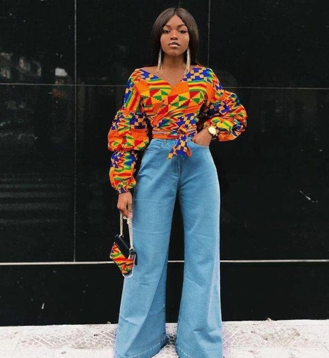 African Print Blouse, African Ankara Top, African Clothing Blouse ...