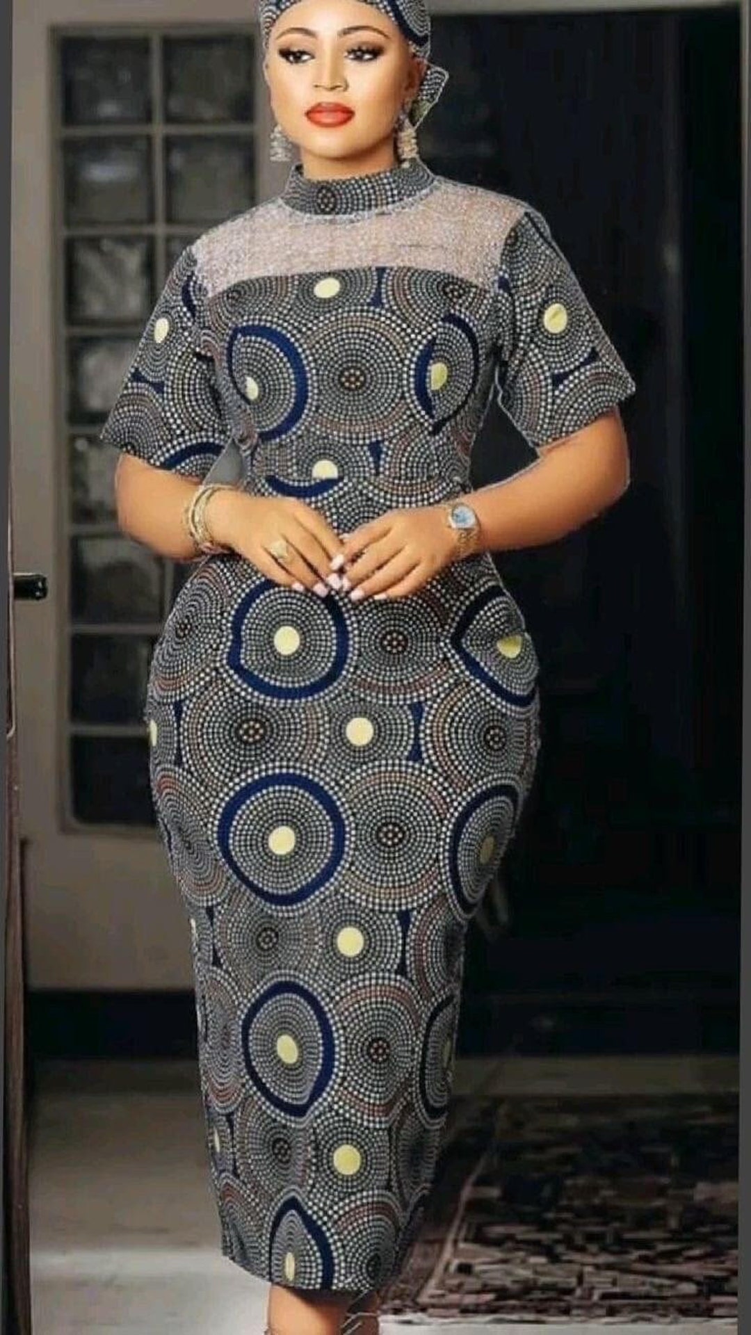 African Print Women's Dress, African Print, African Fit Dress, African ...