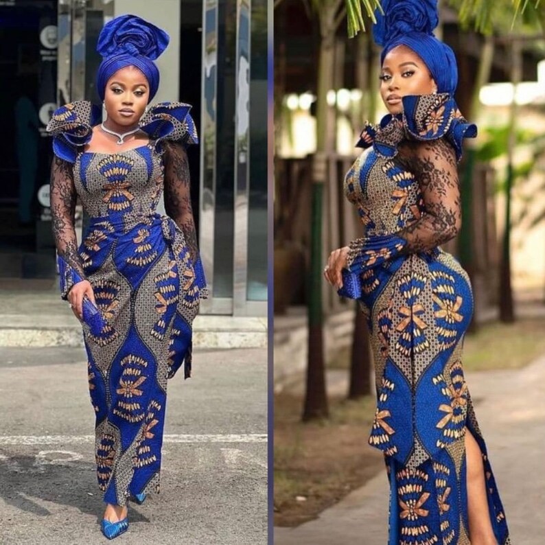 African Print Women's Dress, African Print Mermaid Dress, Special ...