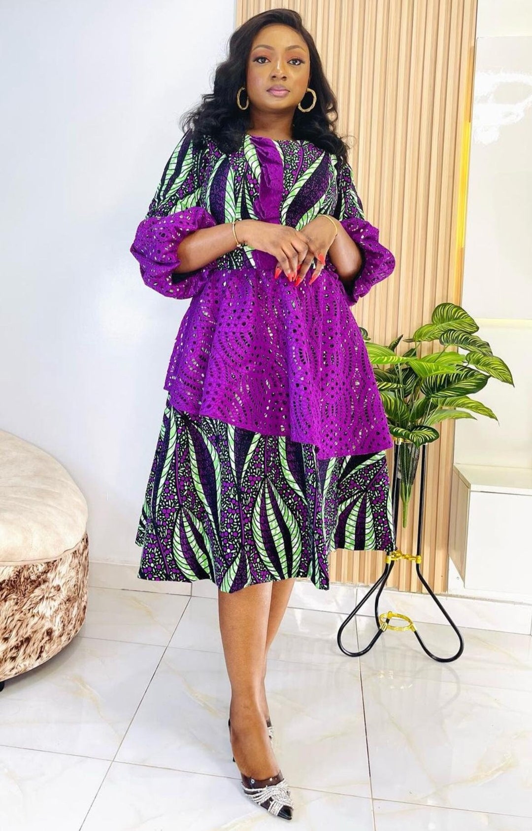 African Print Womens Dress African Ankara Midi Dress African Print
