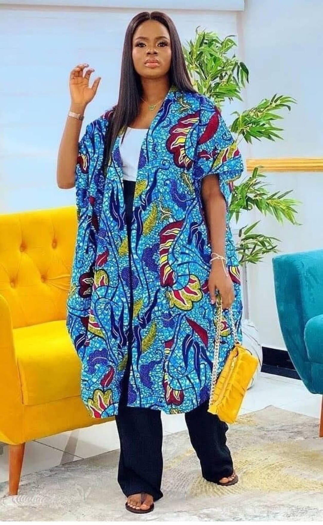 African Print Kimono Dress,african Ankara Kimono Dress, African ...