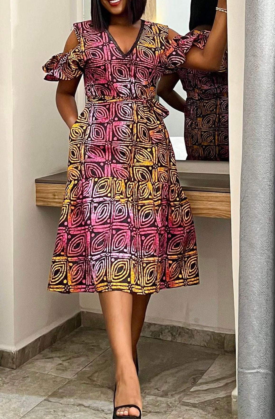 African Print Women Dress,african Ankara Mermaid Dress, Africa Print ...