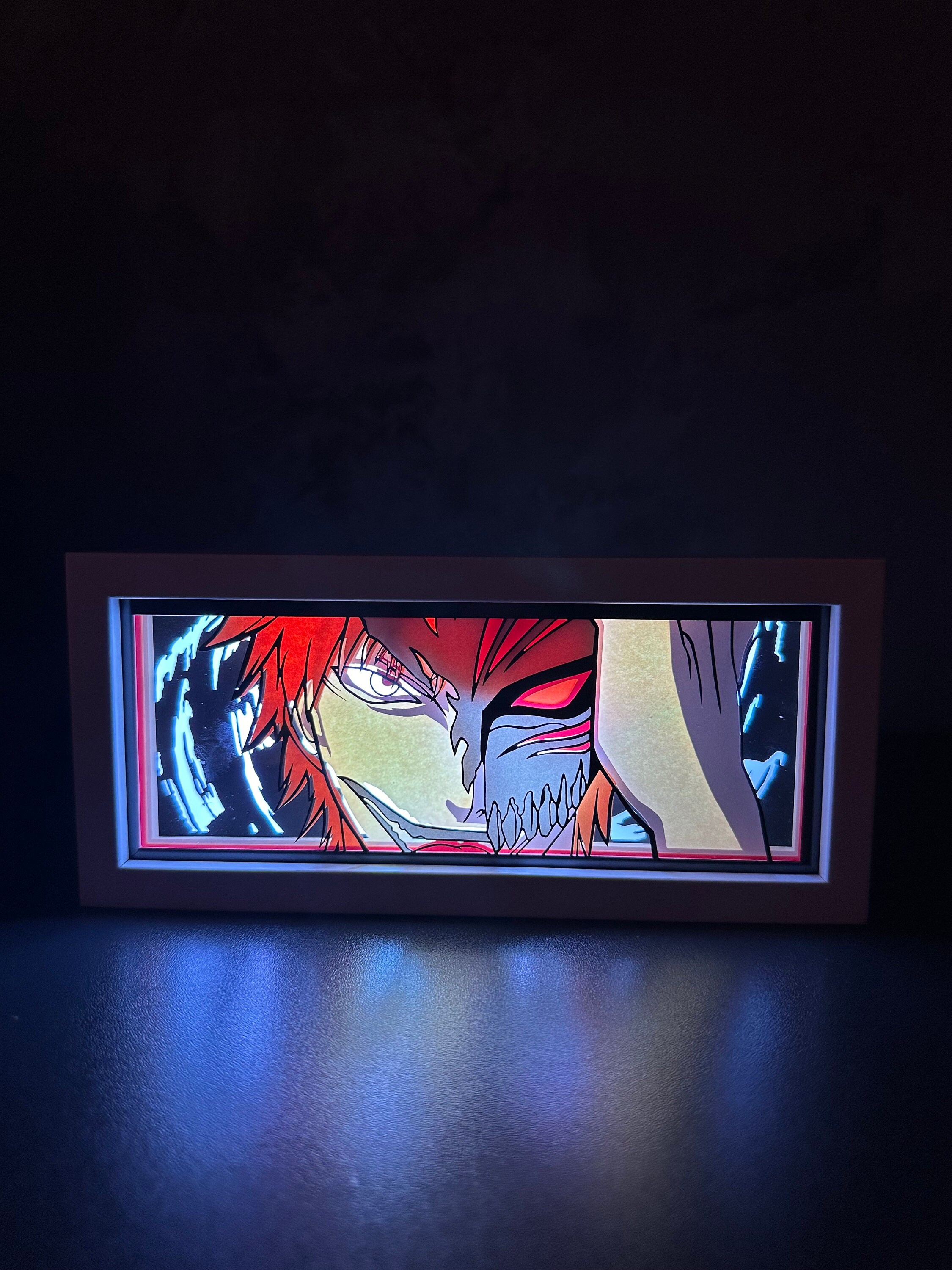 Ichigo Bleach Mask FULL RGB, Anime Light Box, Table Lamp, Handmade ...