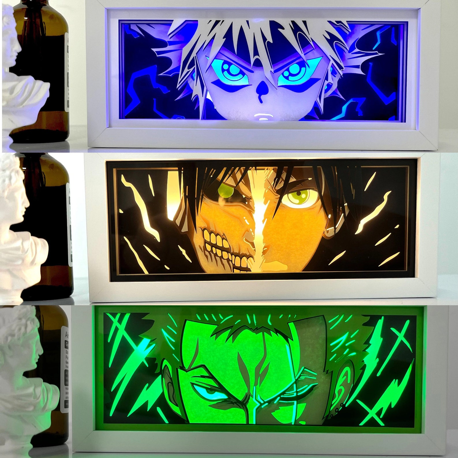 Ichigo Bleach Mask FULL RGB, Anime Light Box, Table Lamp, Handmade ...