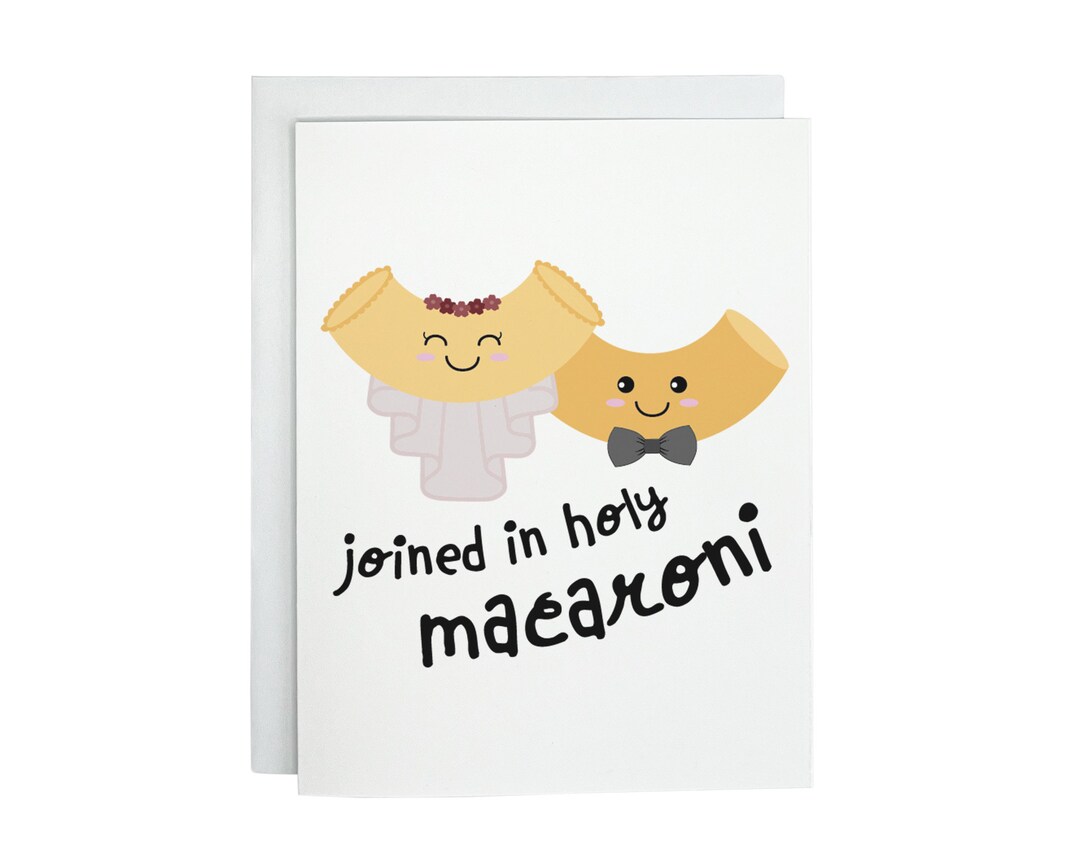 Holy Macaroni - Wedding Card - Etsy