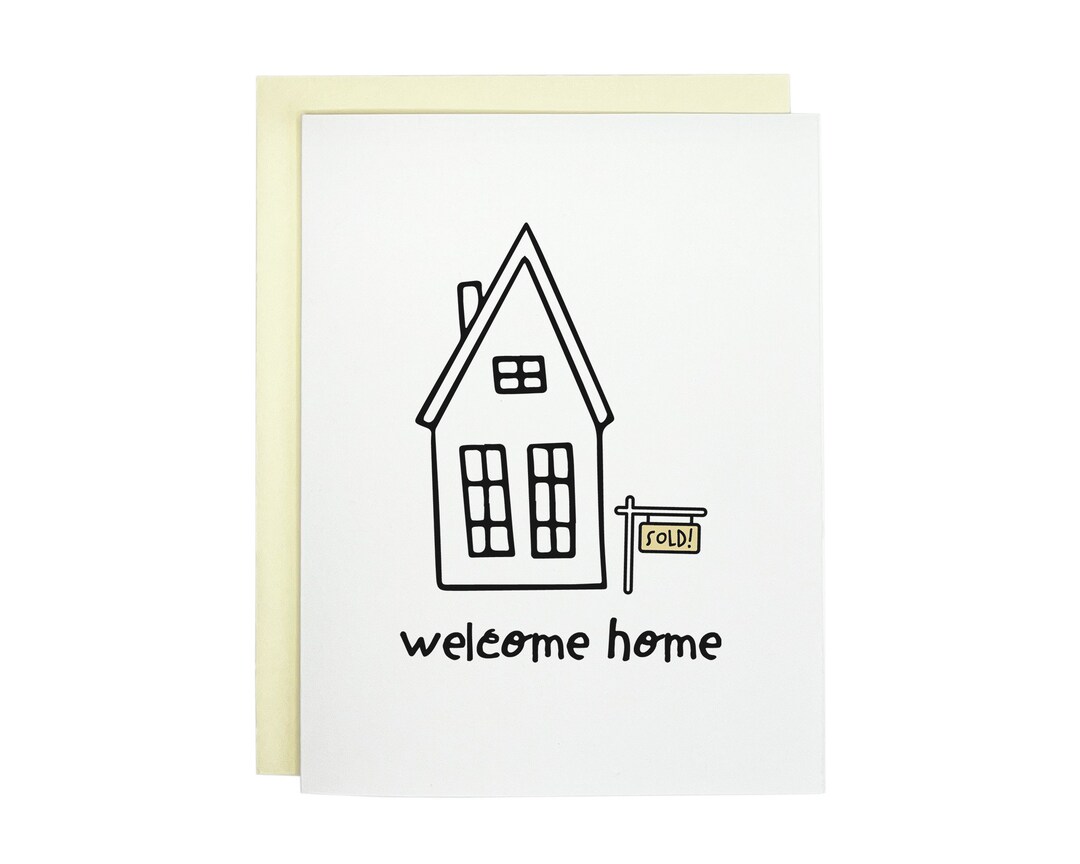 Welcome Home - Sold Sign - Greeting Card - Etsy