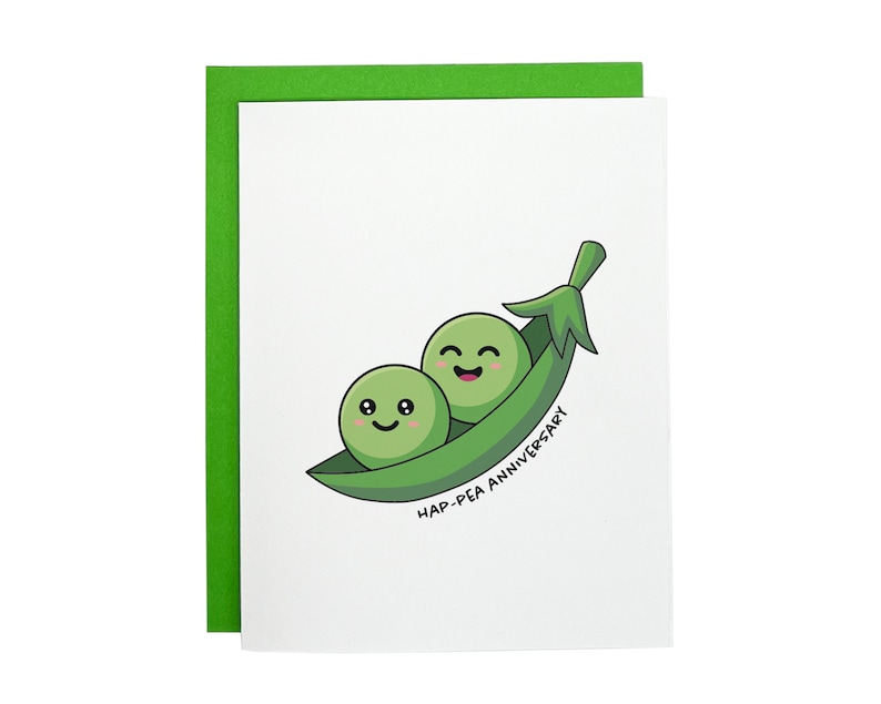 Hap-pea Anniversary - Anniversary Card - Etsy