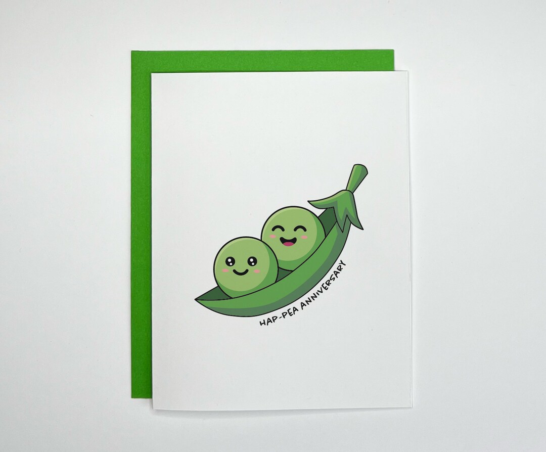 Hap-pea Anniversary Anniversary Card - Etsy