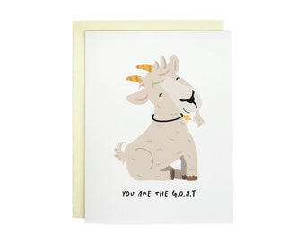 You're the Goat Greatest of All Time Greeting Card - Etsy