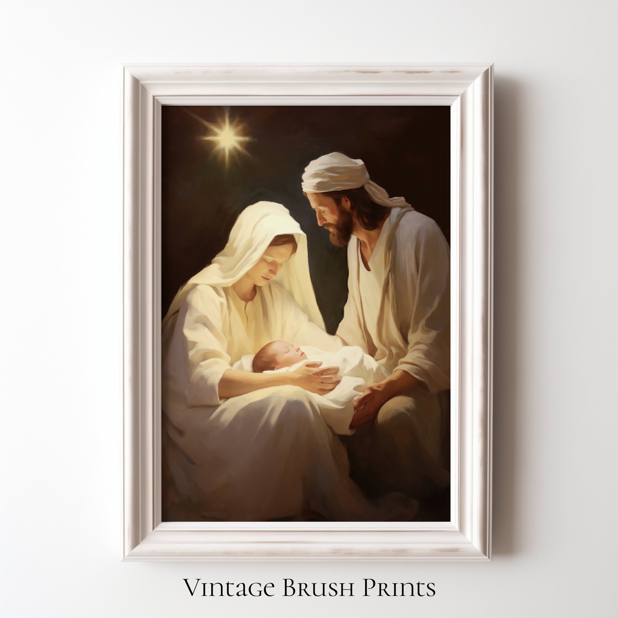 Nativity Christian Wall Art Jesus Art Christian Nativity Christmas Wall ...