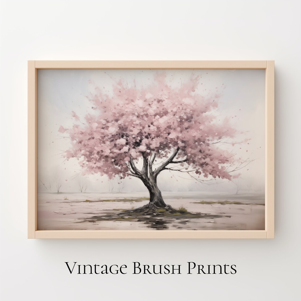 Cherry Blossom Tree Print Vintage Spring Print Farmhouse Print Spring ...
