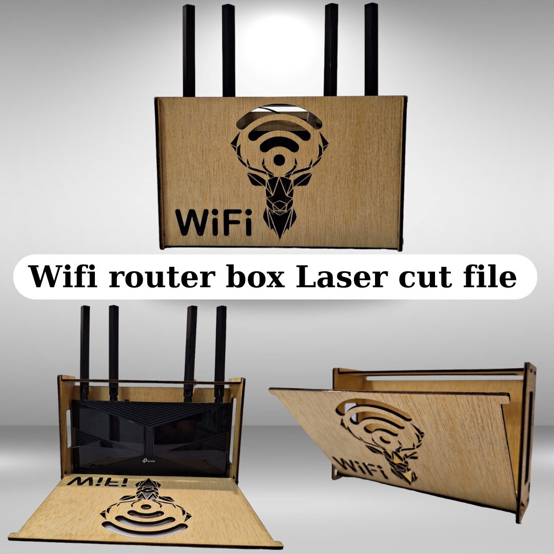 Wifi Router Box SVG, Wifi Router Storage Box, Wifi Router Organizer ...