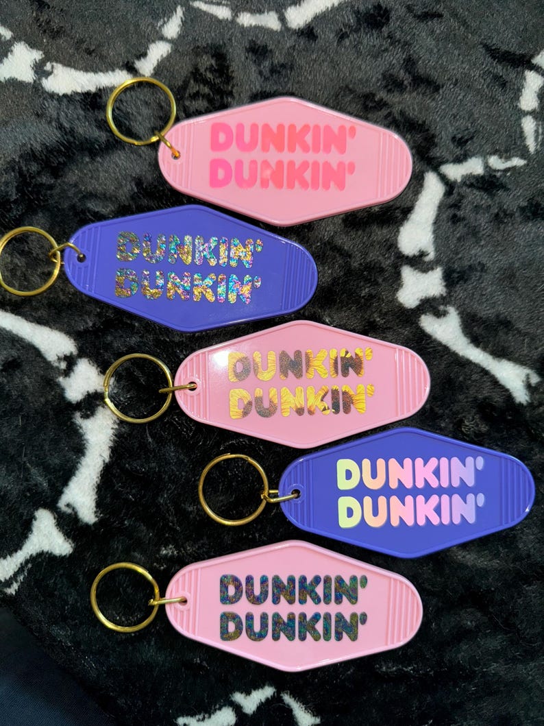 Dunkin’ Donuts Inspired Motel Key Keychains (1) - Etsy