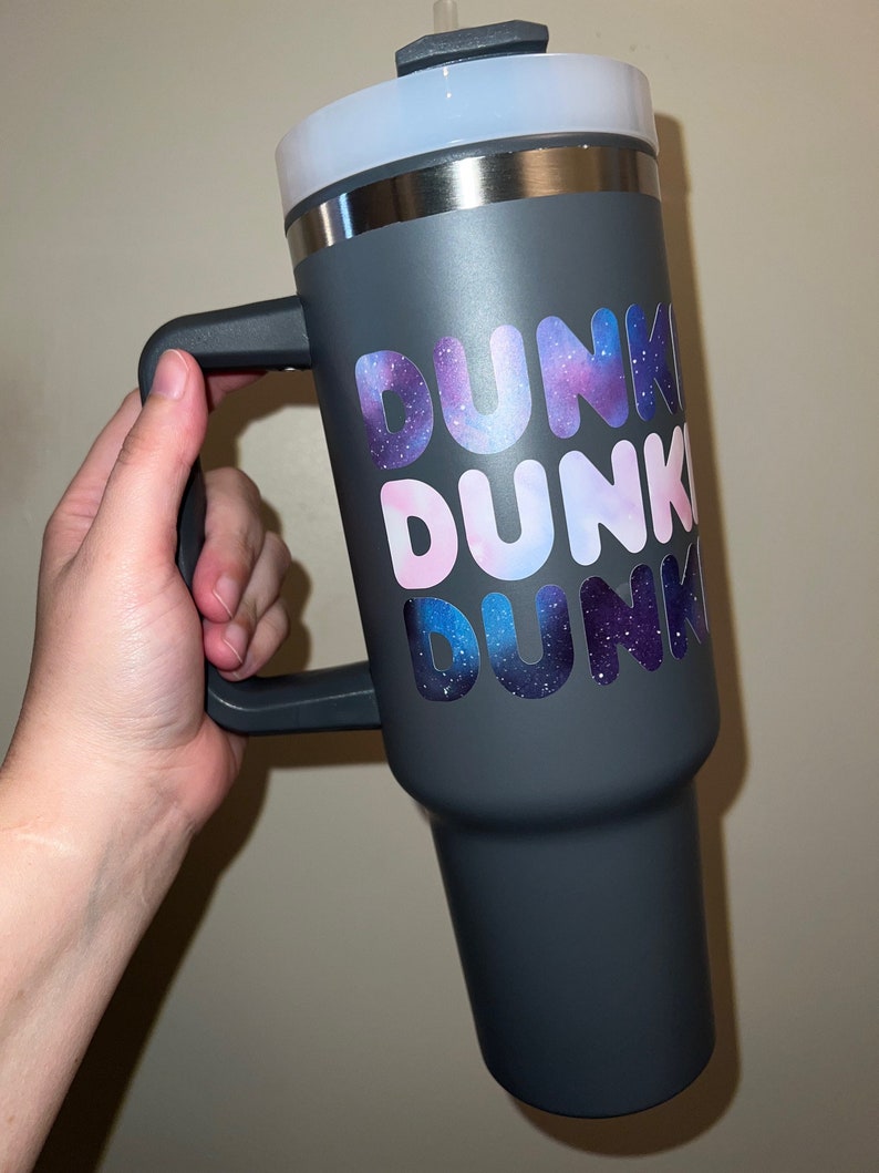Dunkin Inspired Tumbler With Handle - Etsy