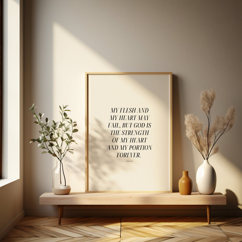 Psalm Scripture Wall Art Bible Verse Art Minimalist Scripture Art ...