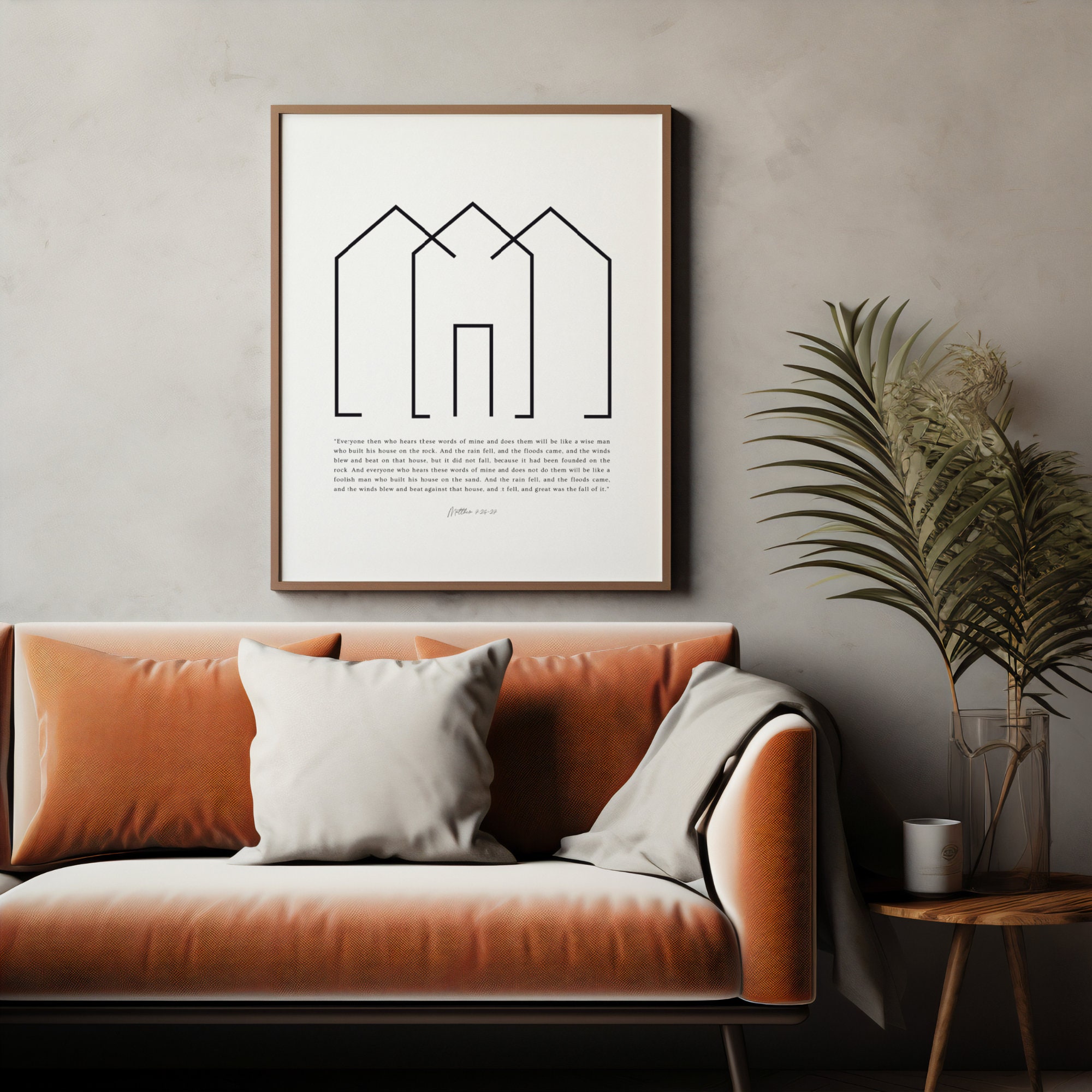 Matthew 7, Bible Verse Art, Minimalist Scripture Bible Verse Wall Art ...