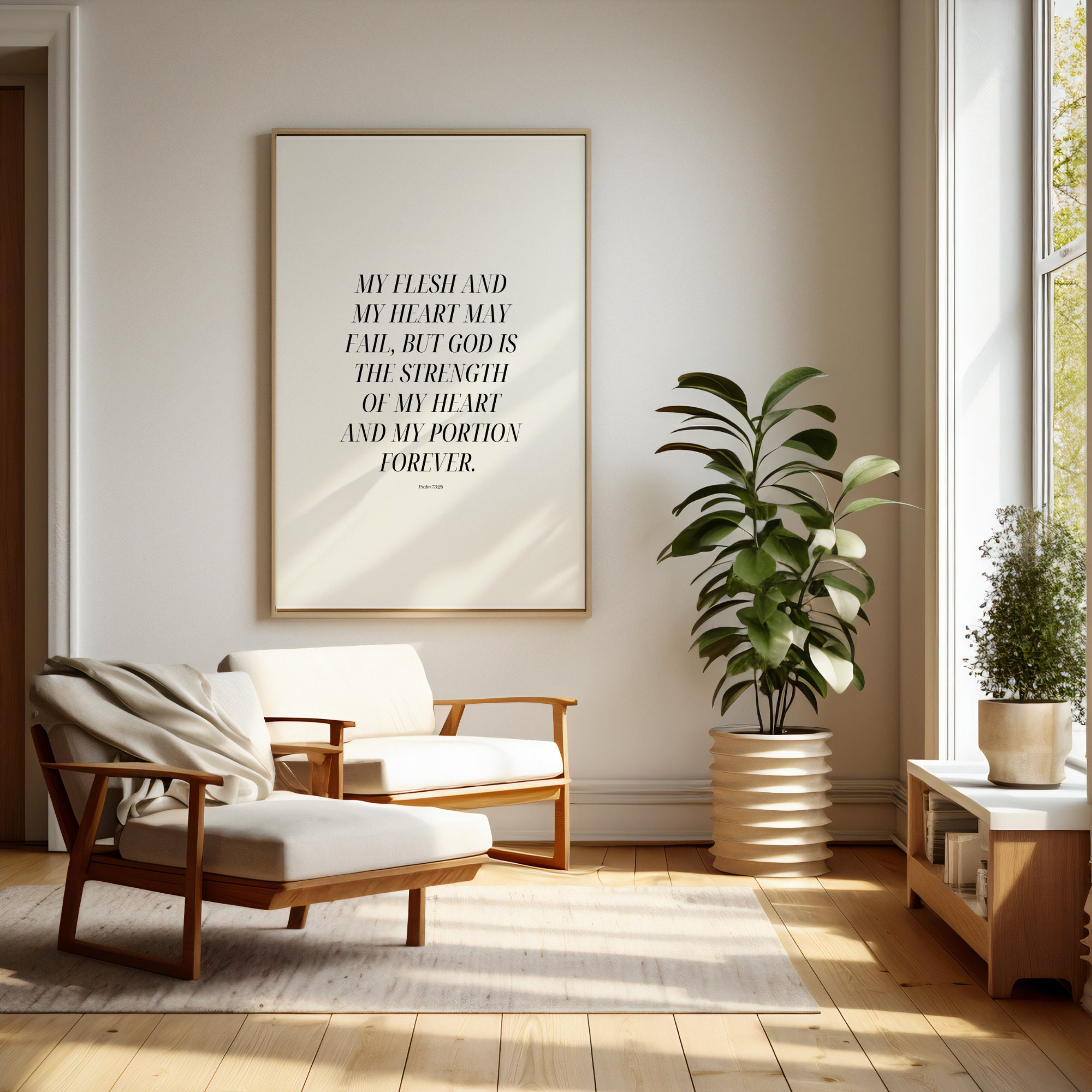 Psalm Scripture Wall Art Bible Verse Art Minimalist Scripture Art ...