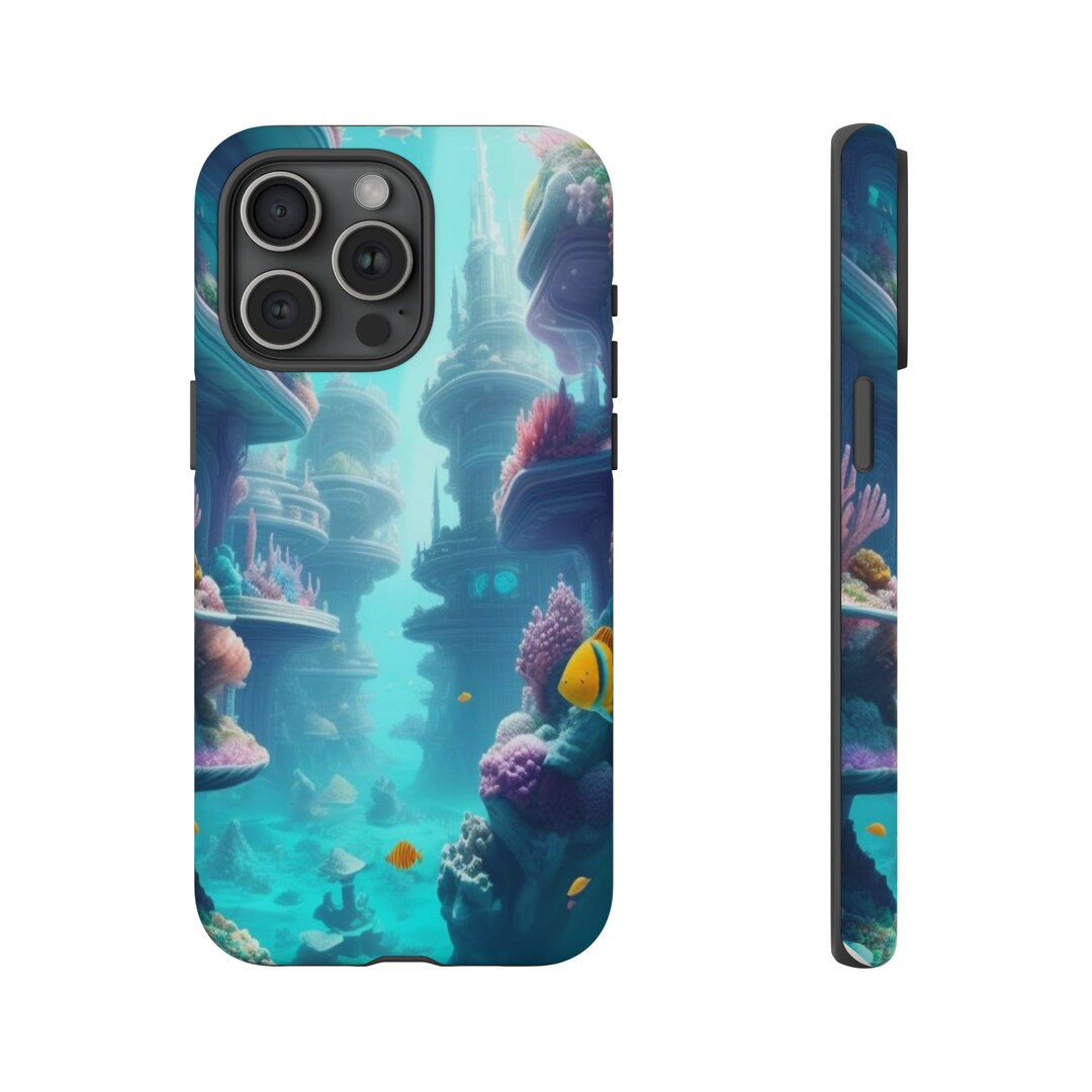 Fantasy Utopia Underwater City World Ocean Unique Art Design Protective ...
