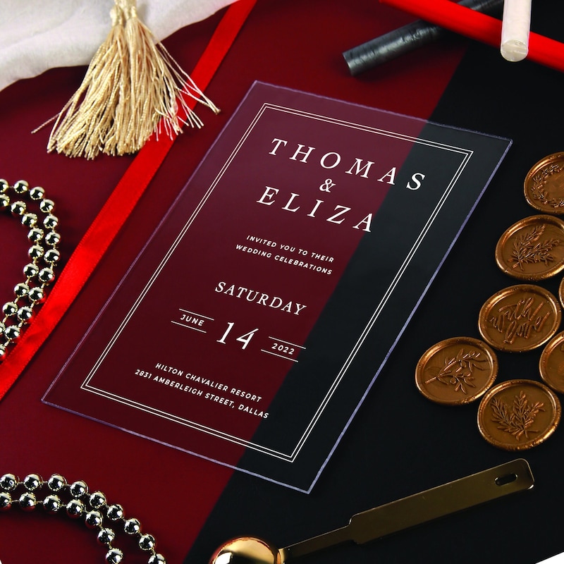 Transparent Wedding Invitation - Etsy