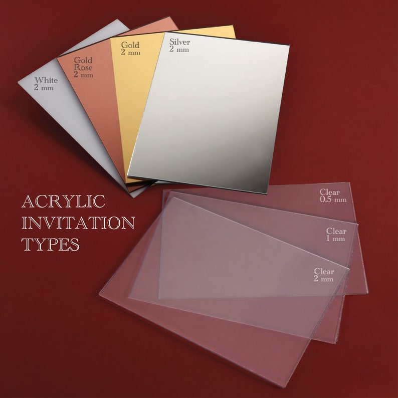 White Acrylic Wedding Invitation, Acrylic Invitation, Wedding Invite ...