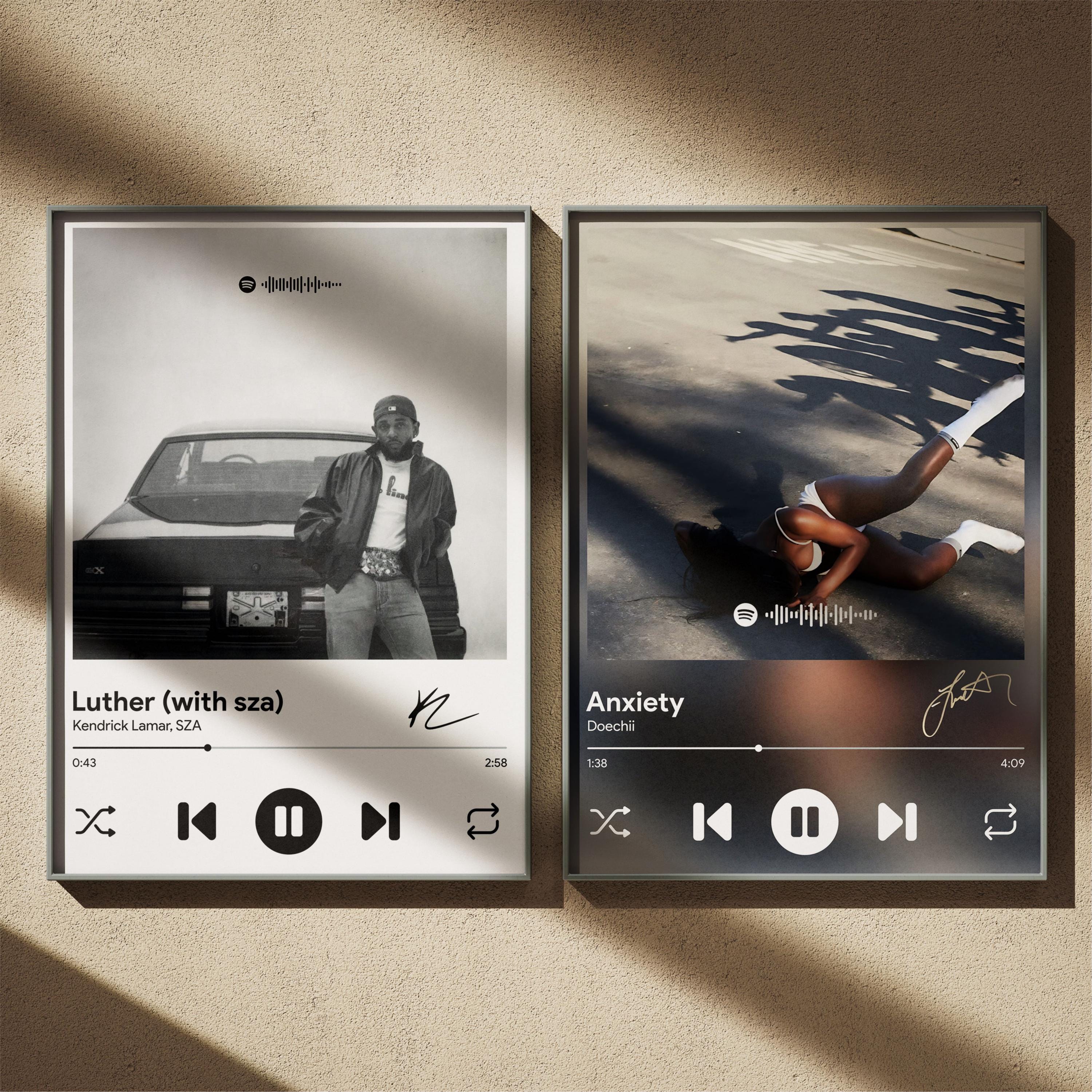 Set of 3 Custom Music Poster, Favorite Song Poster, Personalized ...