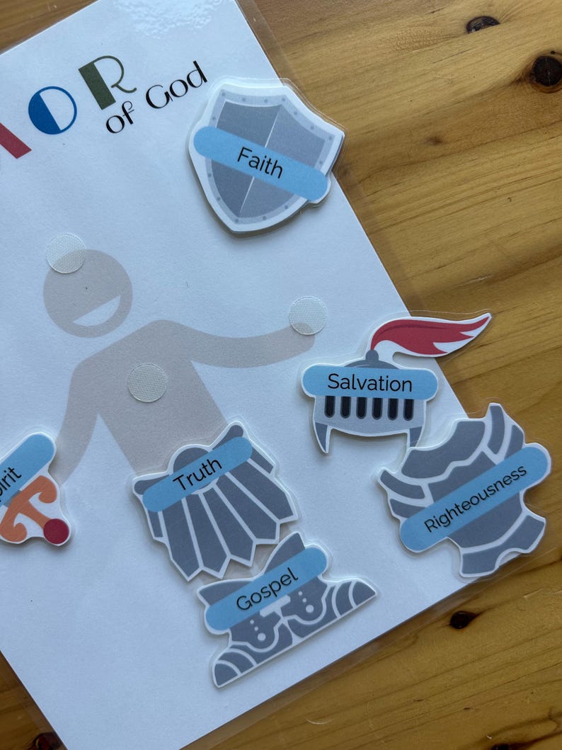 Armor of God Bee Attitudes Printable Toddler Busy Pages LDS Busy Book ...