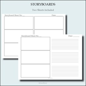 Storyboard Template | Script Visualization | Digital Storyboard | A4 ...