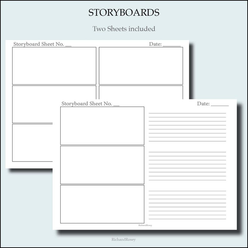 Storyboard Template | Script Visualization | Digital Storyboard | A4 ...