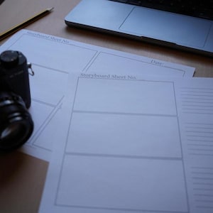 Storyboard Template | Script Visualization | Digital Storyboard | A4 | A5 | American Letter ...