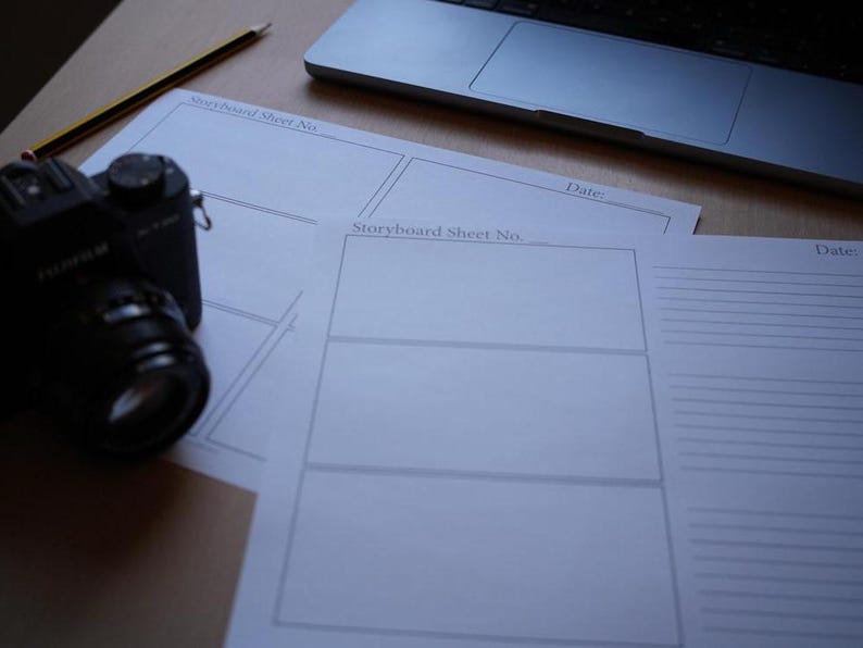 Storyboard Template | Script Visualization | Digital Storyboard | A4 ...