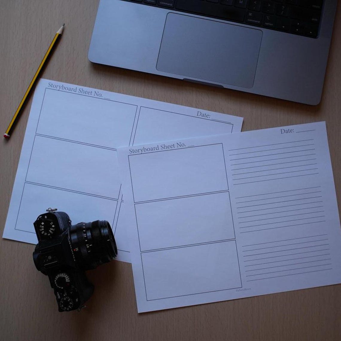 Storyboard Template | Script Visualization | Digital Storyboard | A4 ...