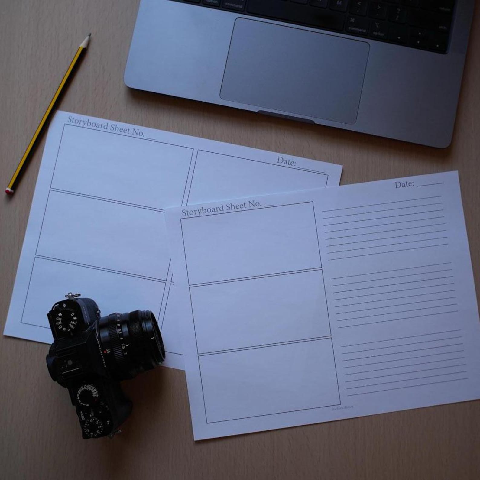 Storyboard Template | Script Visualization | Digital Storyboard | A4 | A5 | American Letter ...